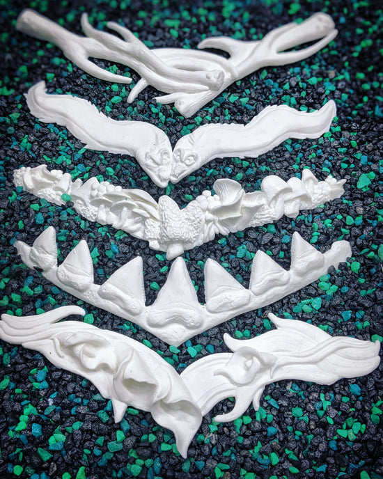 Paintable plastic shells + ocean life for mermaid tops + accessories ...